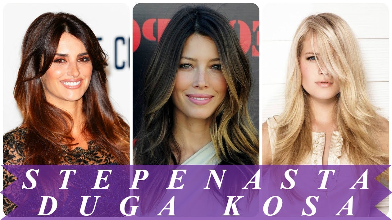 Lijepe stepenaste frizure duga kosa - YouTube