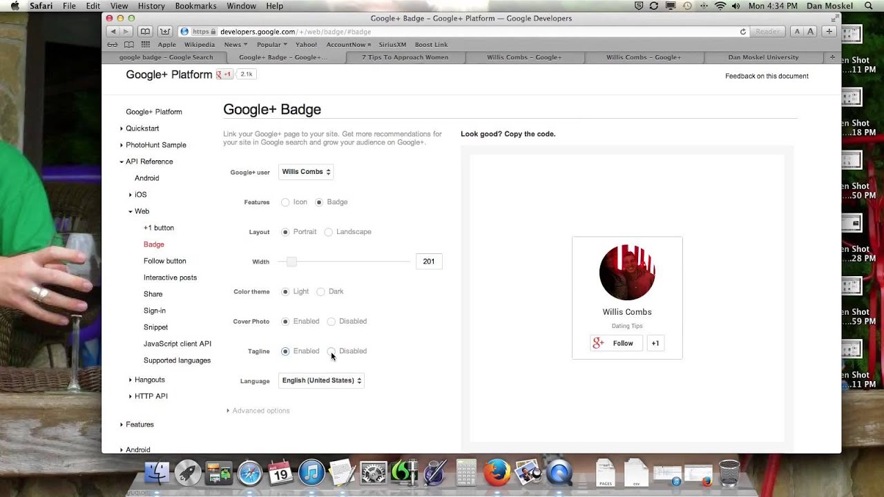 How To Add Google Plus Button Badge On Your Website - YouTube