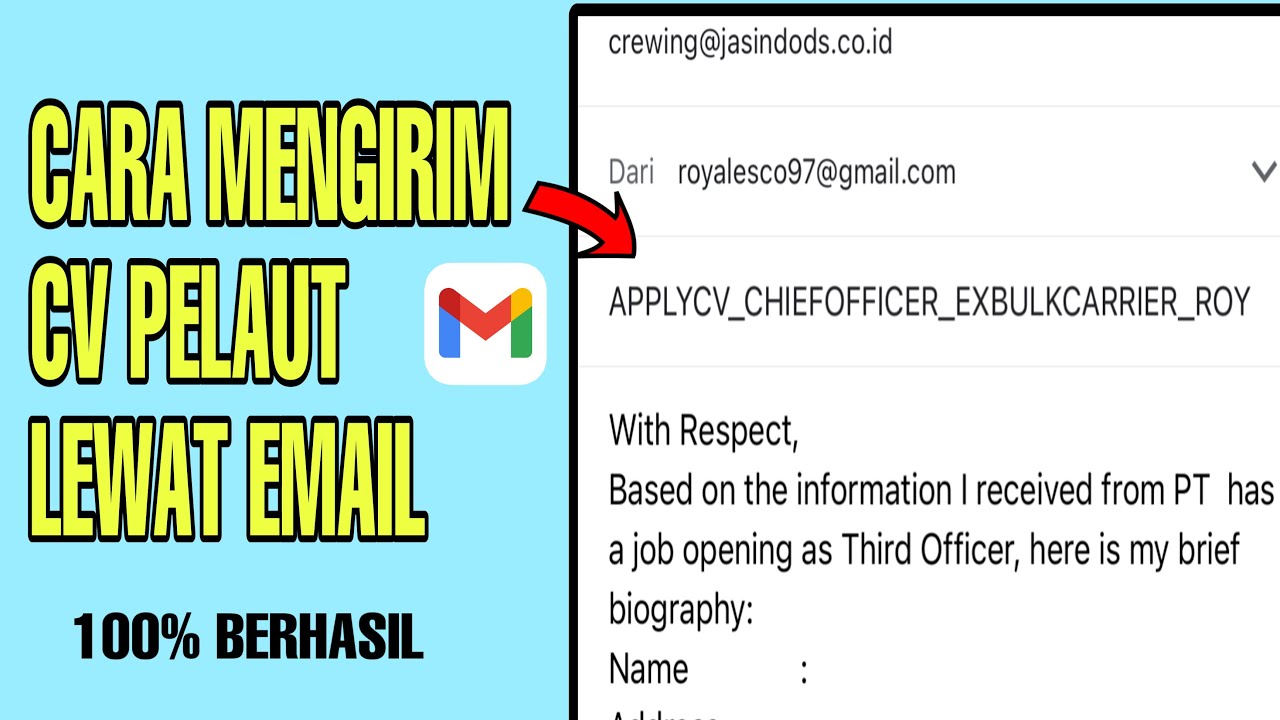Cara Mengirim CV Pelaut Lewat Email | Auto di Panggil - YouTube