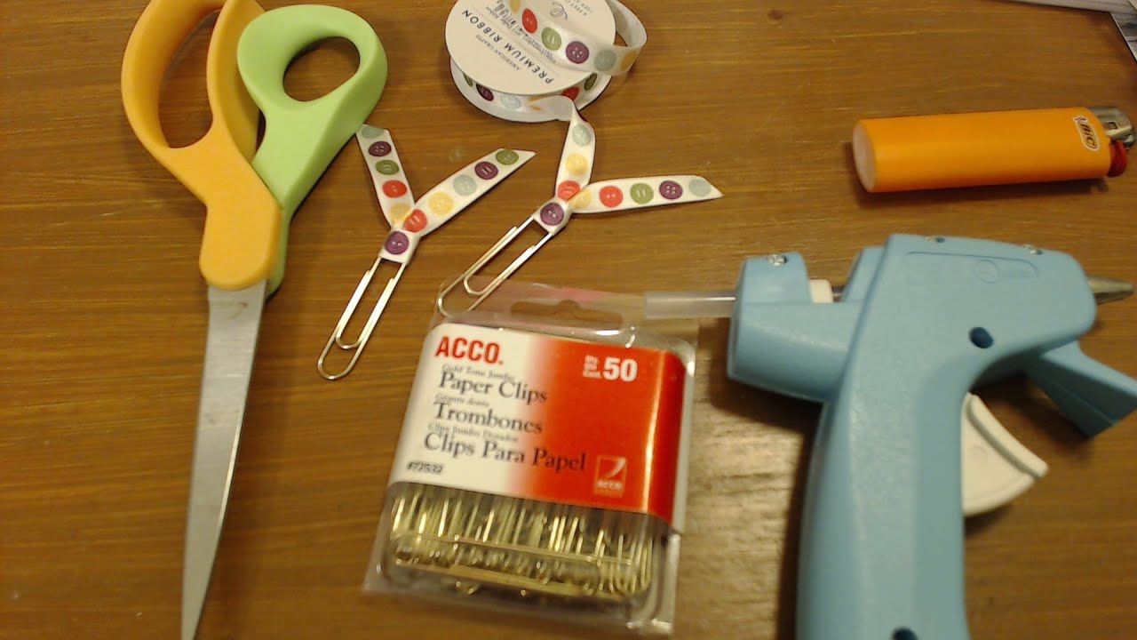 Ribbon Paperclip Tutorial - YouTube