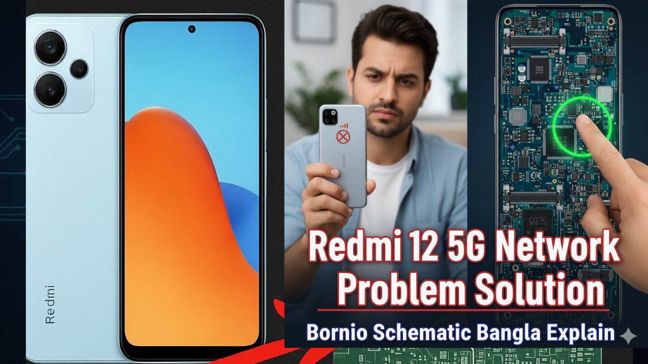 Redmi 12 5G Network Problem Solution Bangla | Bornio Schematic Bangla ...