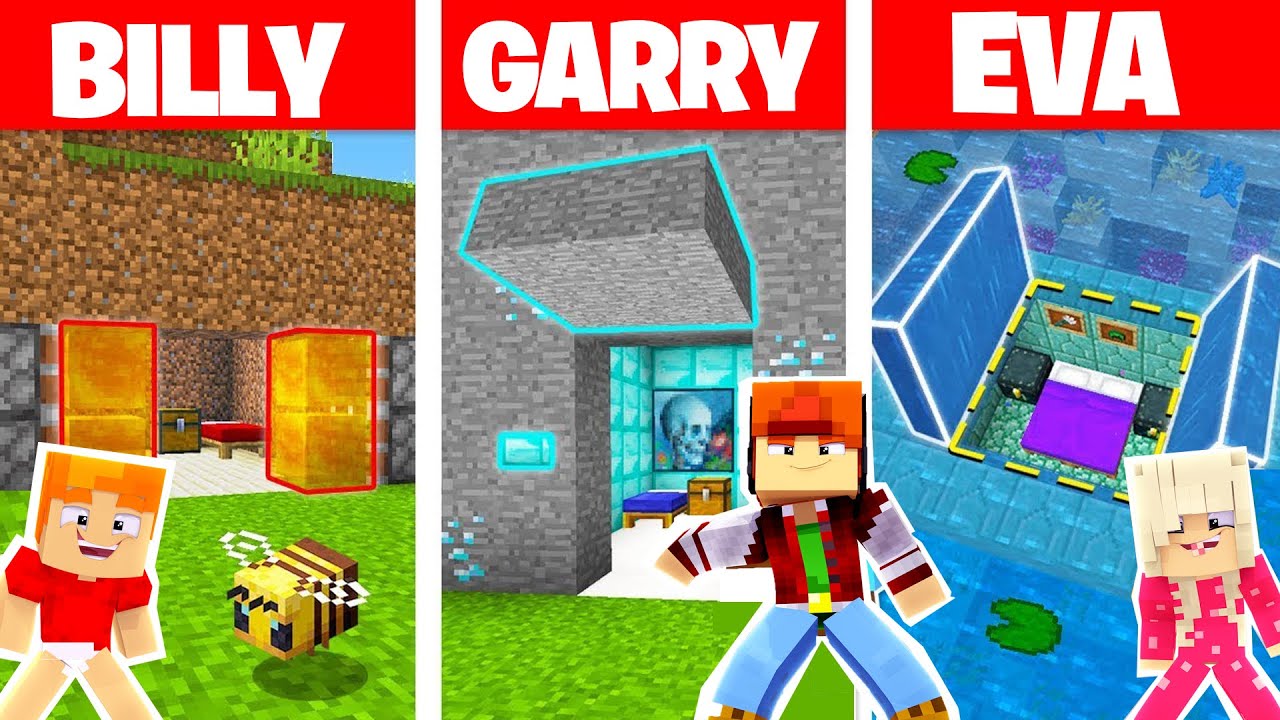 BUNKER DE NOOB vs BUNKER DE PRO vs BUNKER DE HACKER MINECRAFT !! SOUKA ...