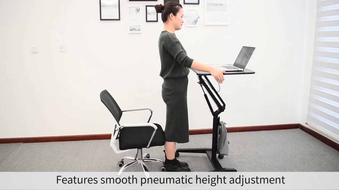Gibbon Mounts moveable ergonomic sit stand work desk with table support ...