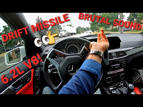DRIFT SESSION C63 AMG P31 - POV SLIDES!! BRUTAL SOUND EP1
