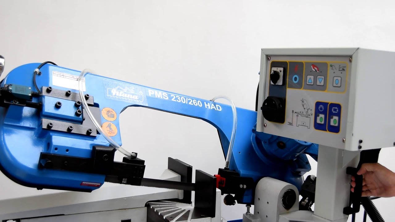 Pásová pila na kov PILANA PMS 230/260 HAD - YouTube