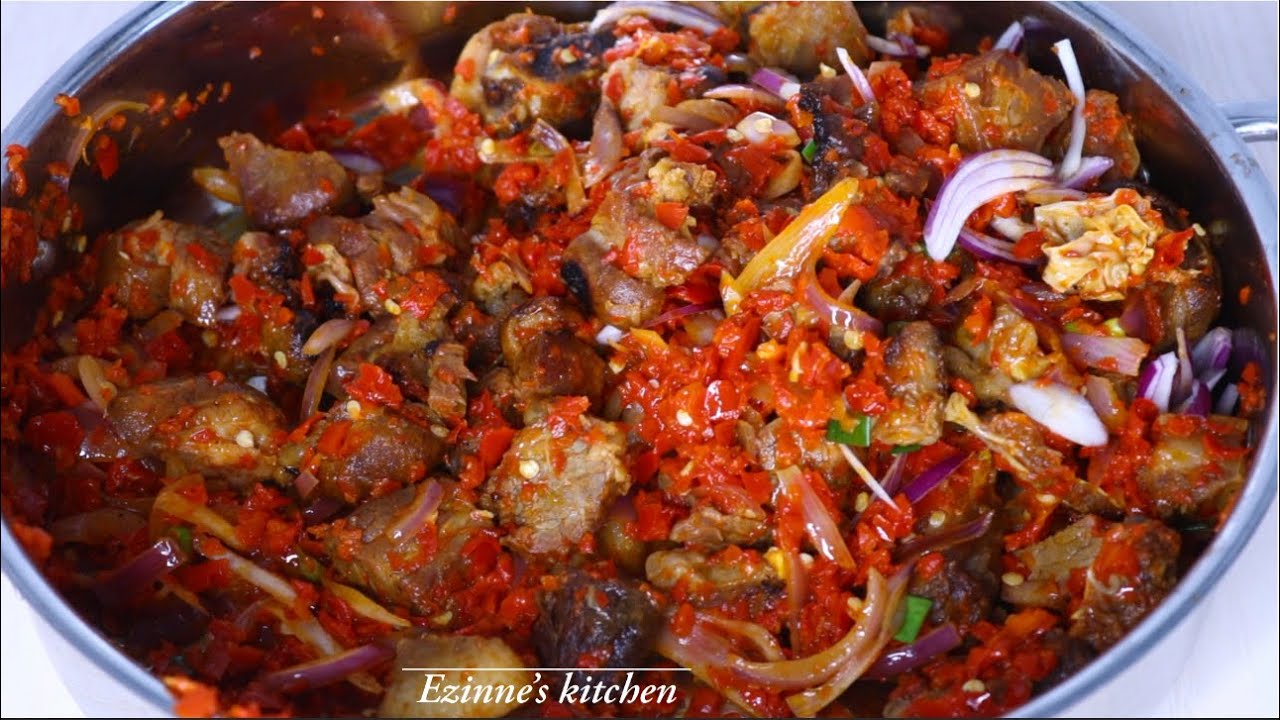 How to make Asun / Spicy goat meat - YouTube