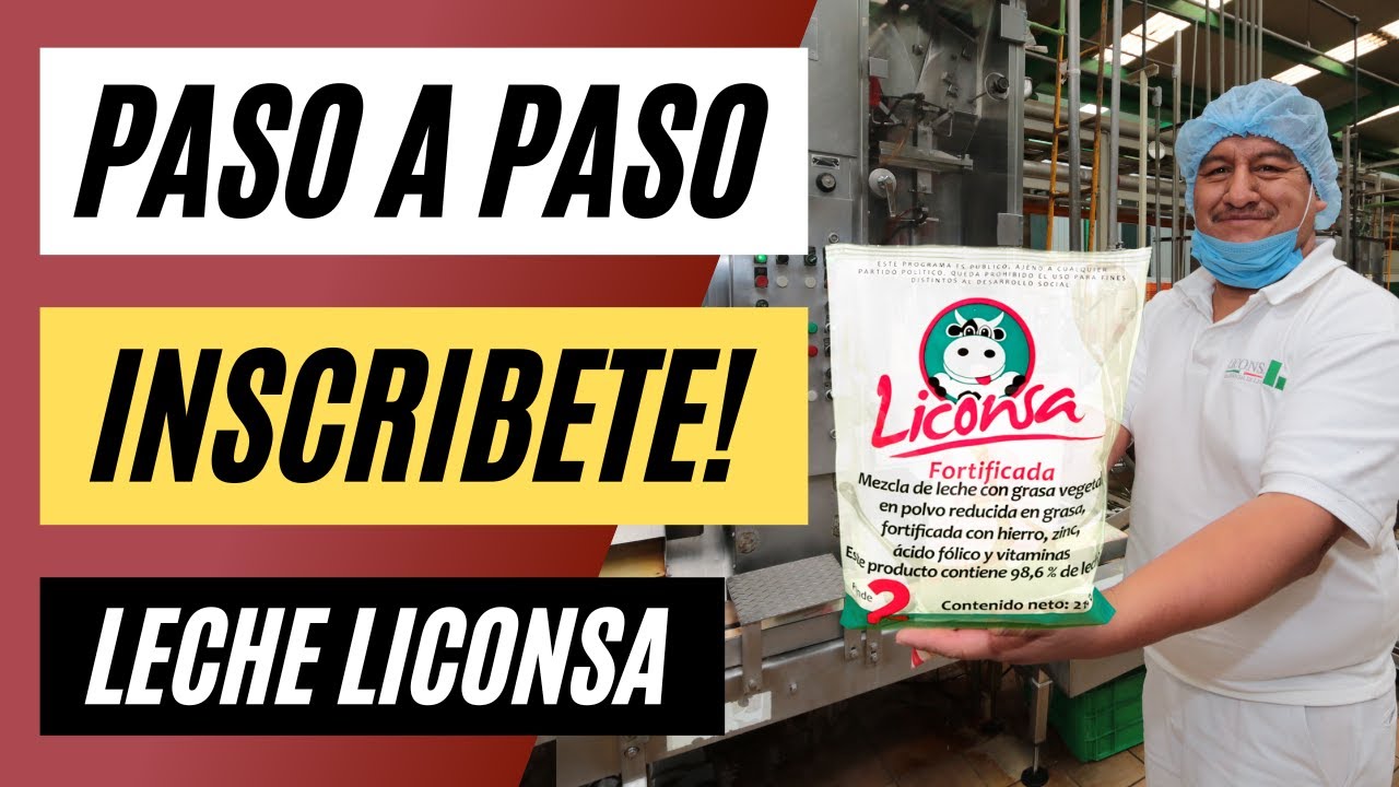 🐄 ¿Cómo INSCRIBIRSE en leche liconsa? INSCRÍBETE en el programa ...