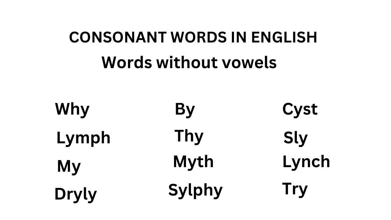 Consonant words in English! Words without vowels! Explore the ...