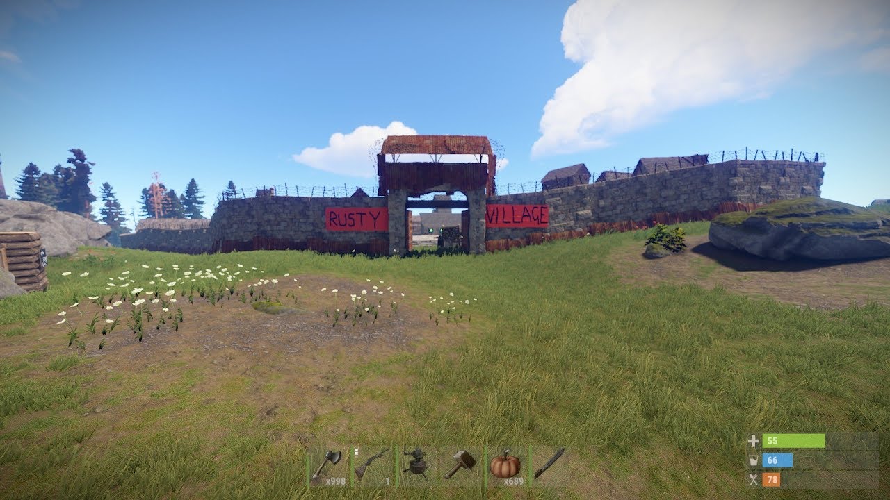 I BUILT A VILLAGE - Rust Village - YouTube