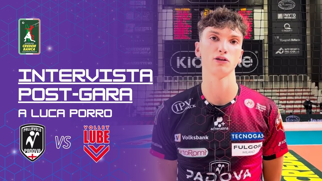 Luca Porro dopo il match Pallavolo Padova - Cucine Lube Civitanova di ...