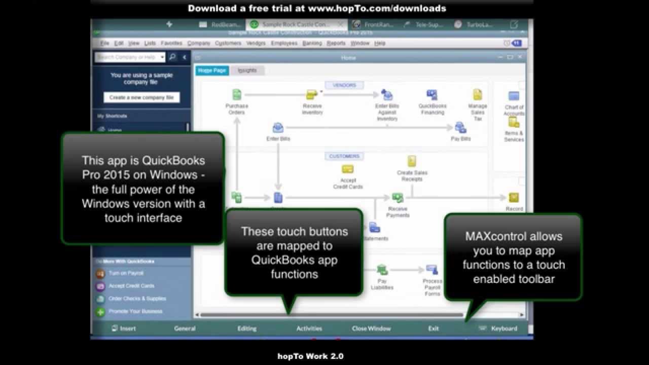 Quickbooks for Windows - Touch Enabled on Mobile Remote Desktop - iPad ...