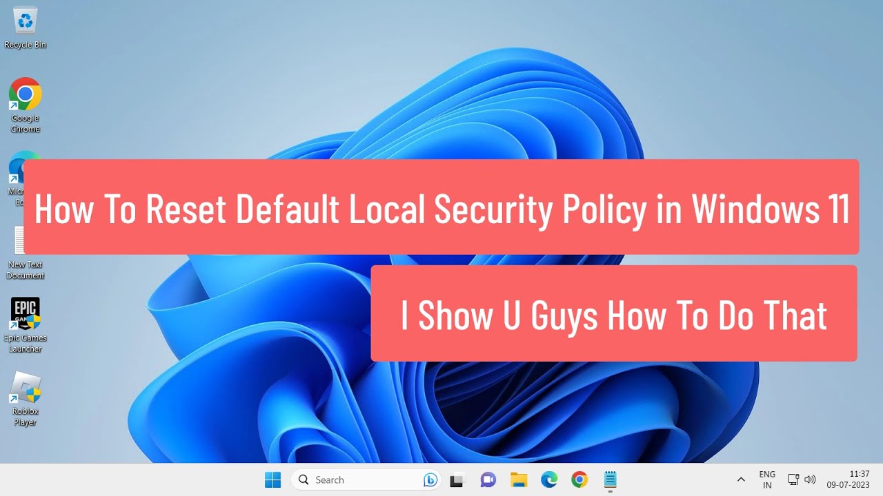 How To Reset Default Local Security Policy in Windows 11 - YouTube