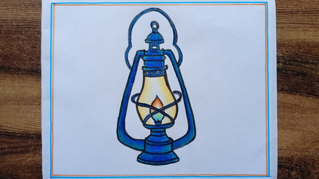 How To Draw A Lantern Step By Step।Easy Way To Draw A Lantern।Simple ...