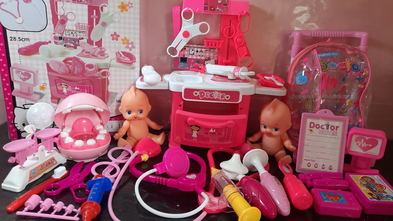 ASMR DOCTOR SET|8:18 satisfying unboxing Hello Kitty Doctor Sets and ...