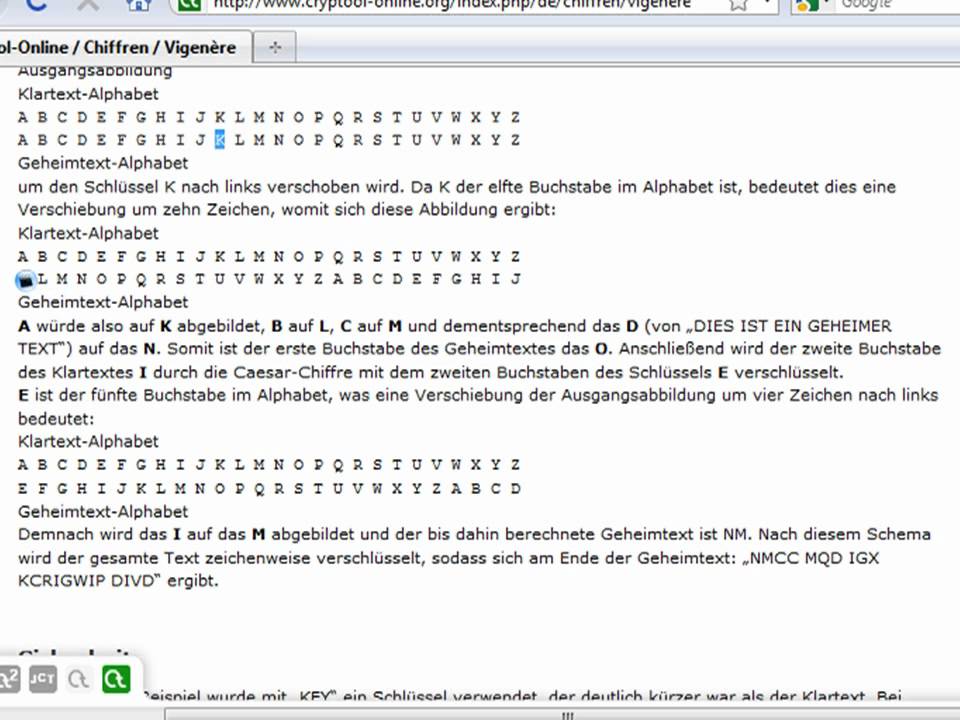 Chiffre Vigenère Grundlagen Java 1 048 Youtube