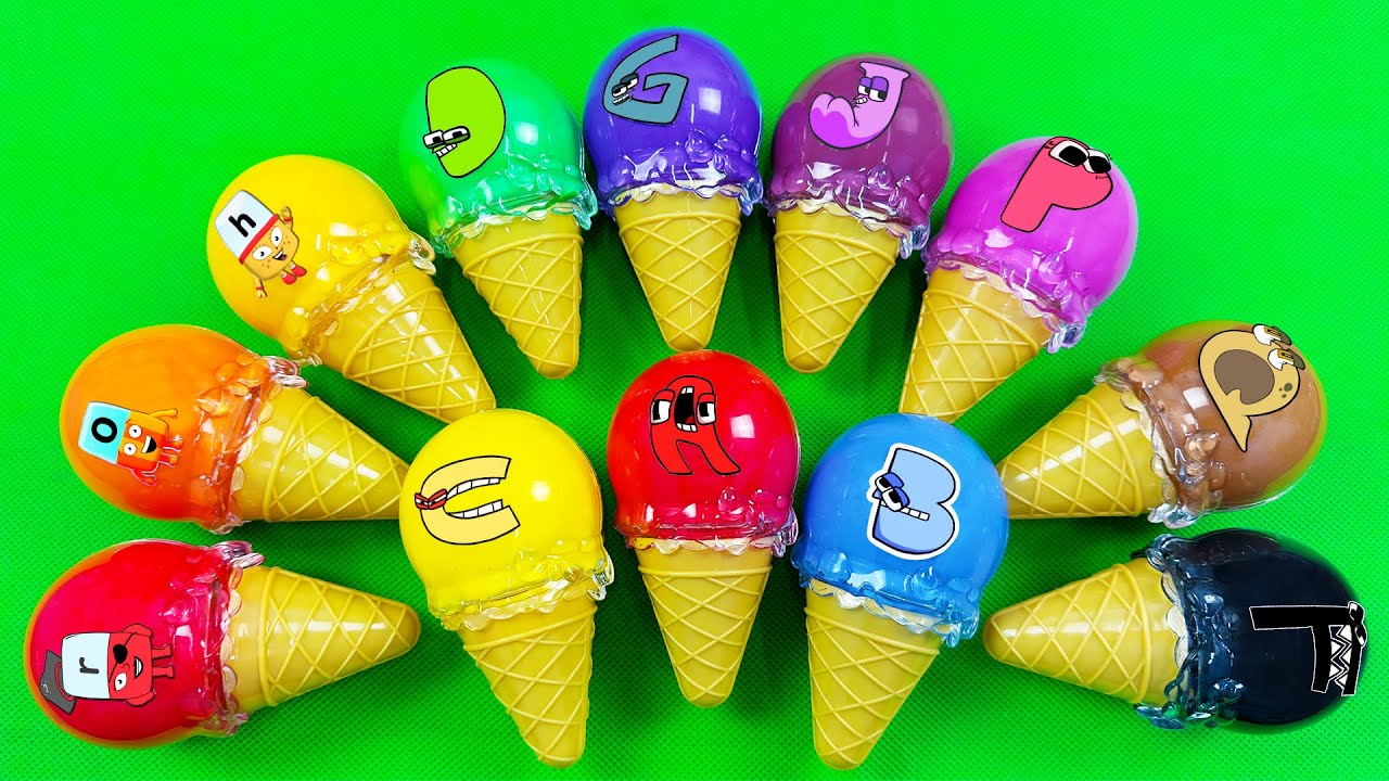 Alphabet Lore – Looking A to Z SLIME in Ice Cream Cone Shapes Mix ...