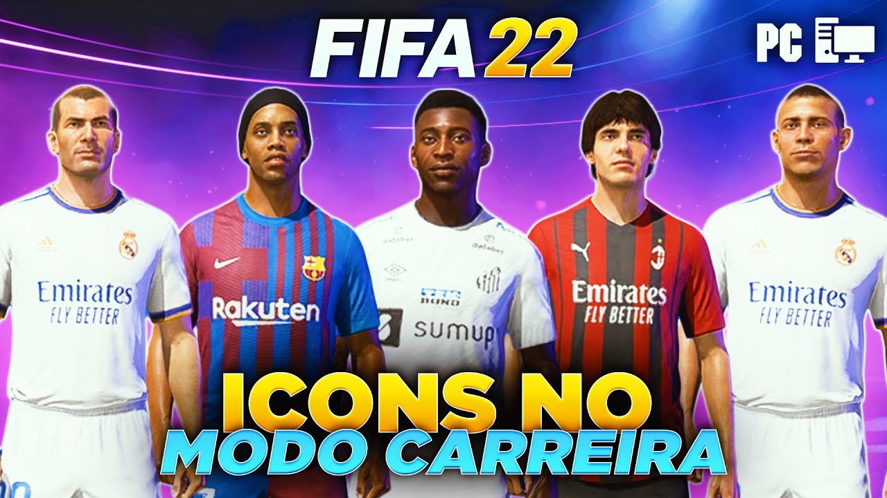 Como COLOCAR ICONS no MODO CARREIRA do FIFA 22 │ PC - YouTube