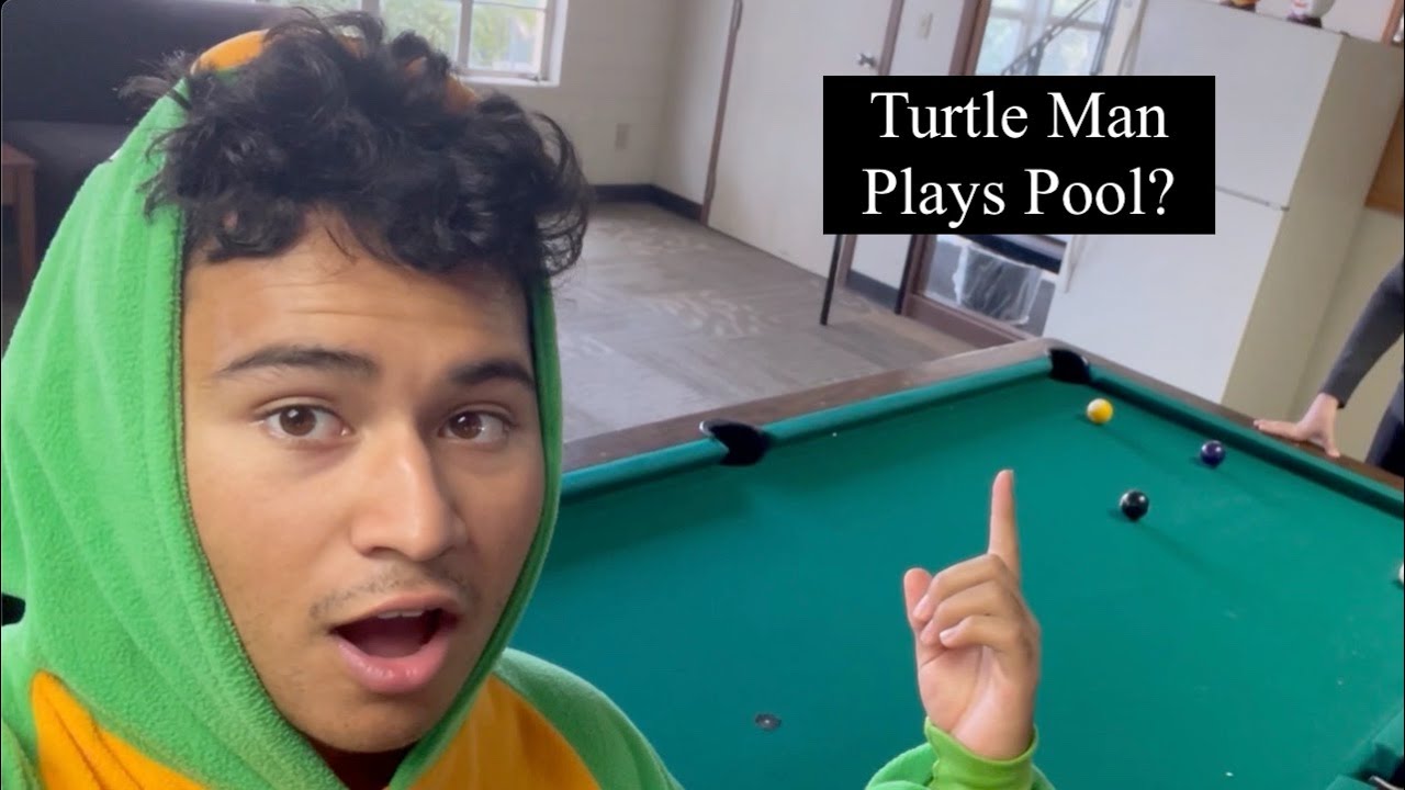 Turtle Man Plays Pool? - YouTube