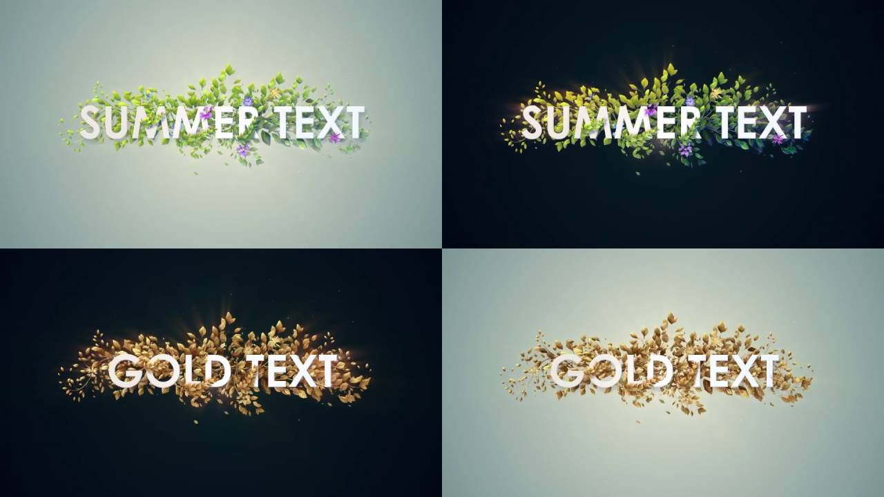 After Effects Template - Nature Logo Reveal - YouTube