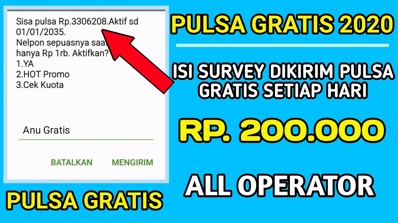 cara mendapatkan pulsa gratis - apk penghasil pulsa - YouTube