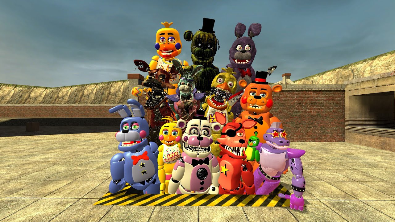 DESTROYING RAINBOW FNAF SECURITY BREACH ANIMATRONIC IN GMOD! - YouTube