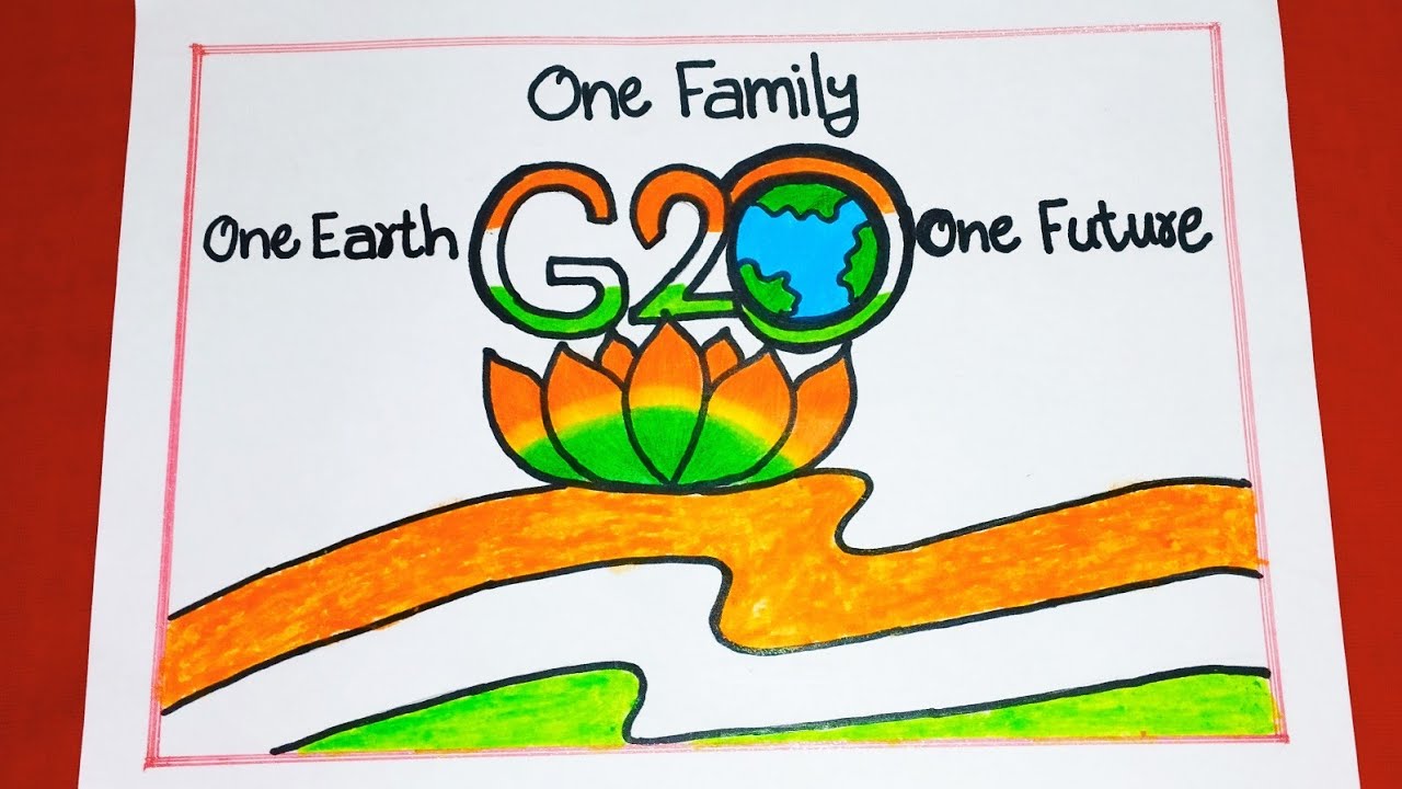 G20 Drawing/G20 India Logo Easy Drawing/G20 Poster/OneEarth, OneFamily ...