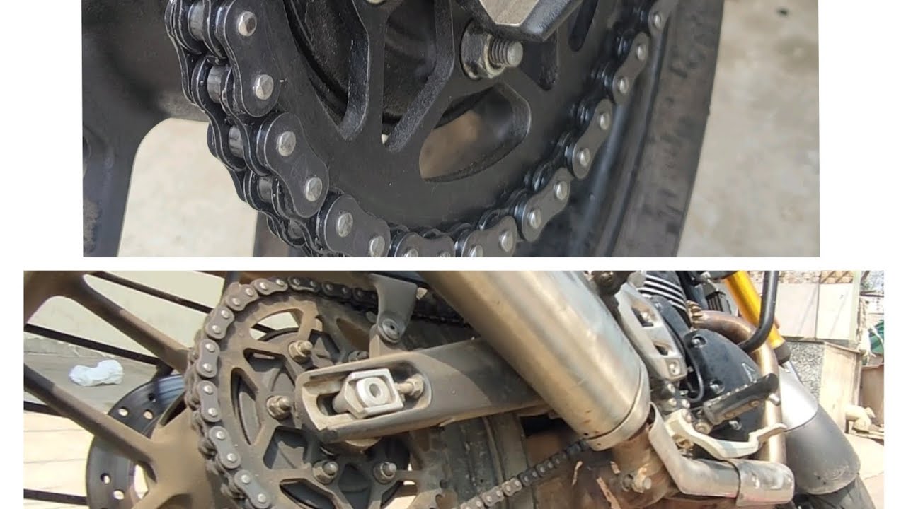 Cleaning of TRIUMPH speed 400 chain and chain sprocket #fyp #chain # ...