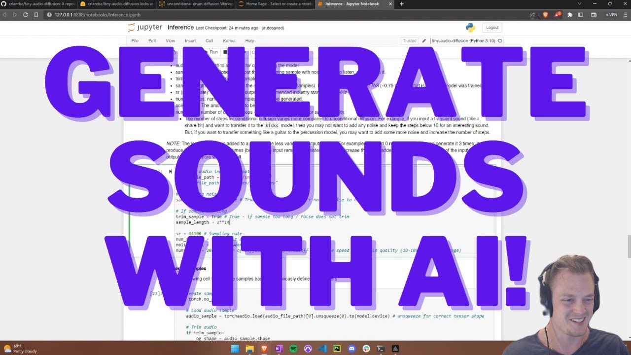 Generate Sounds With AI Using Tiny Audio Diffusion - YouTube
