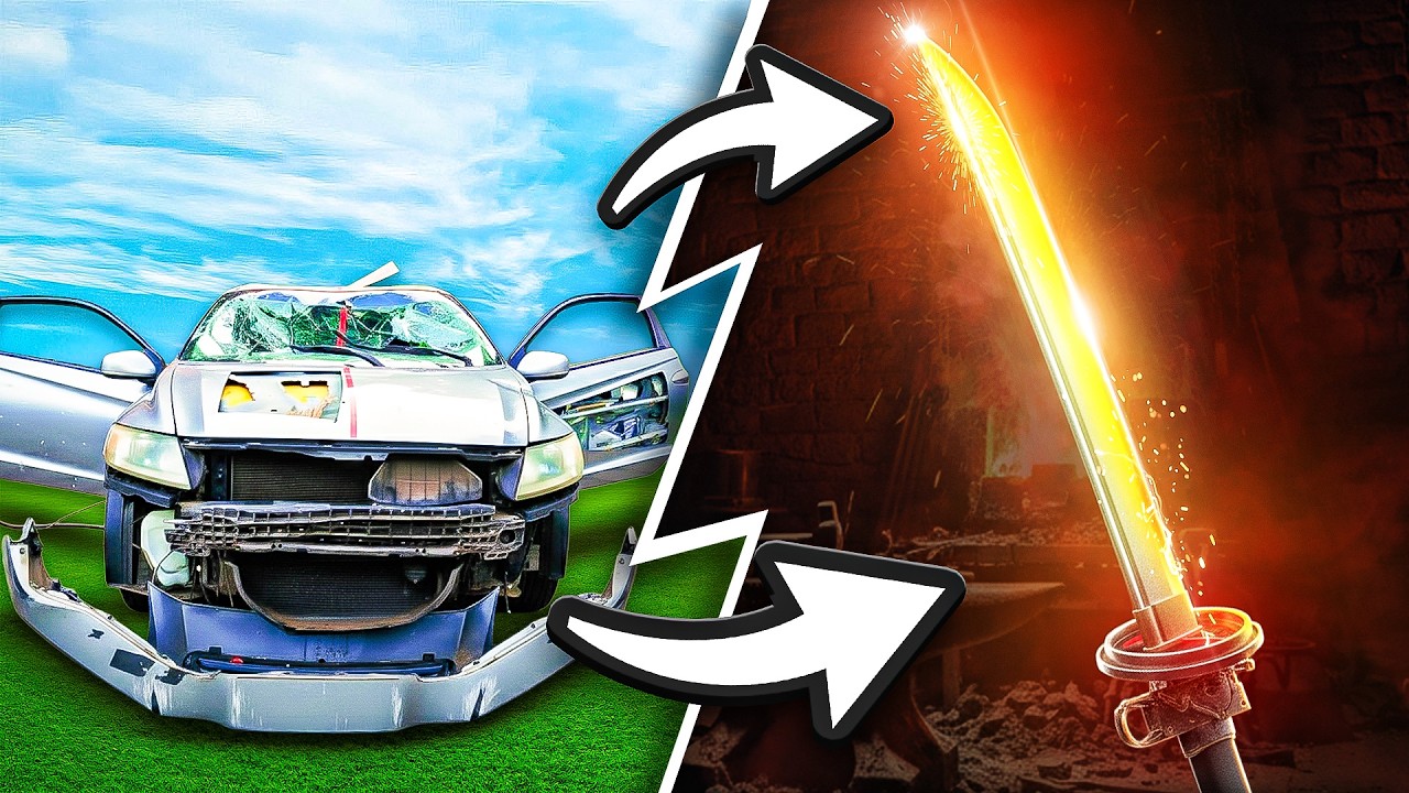 We turned a CAR into a SWORD - YouTube