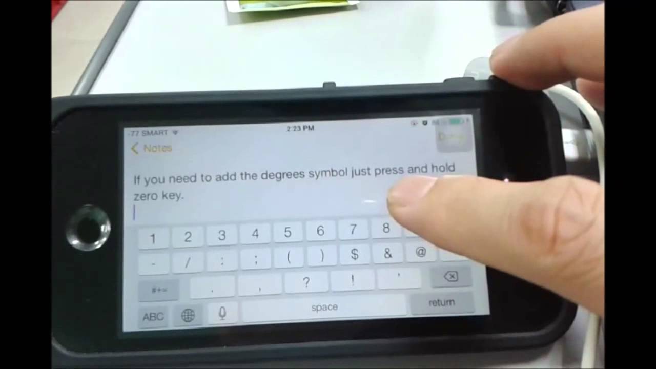 Add Degrees Symbol to iOS - YouTube