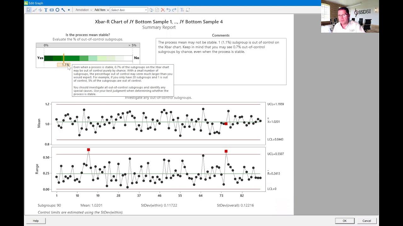 Introduction to the X Bar R Control Chart using Minitab Version 20 - YouTube