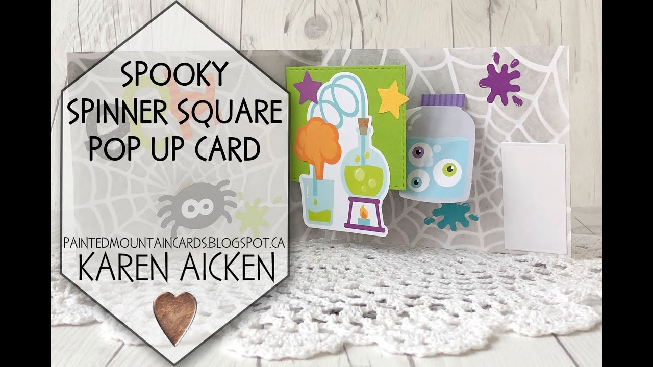 Spooky Chemist Spinner Square Pop Up Card - YouTube