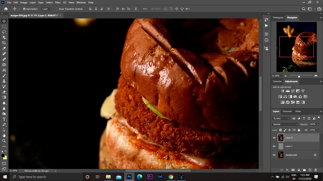 BURGER PHOTOGRAPHY RETOUCHING| RETOUCHING| PHOTOSHOP| - YouTube