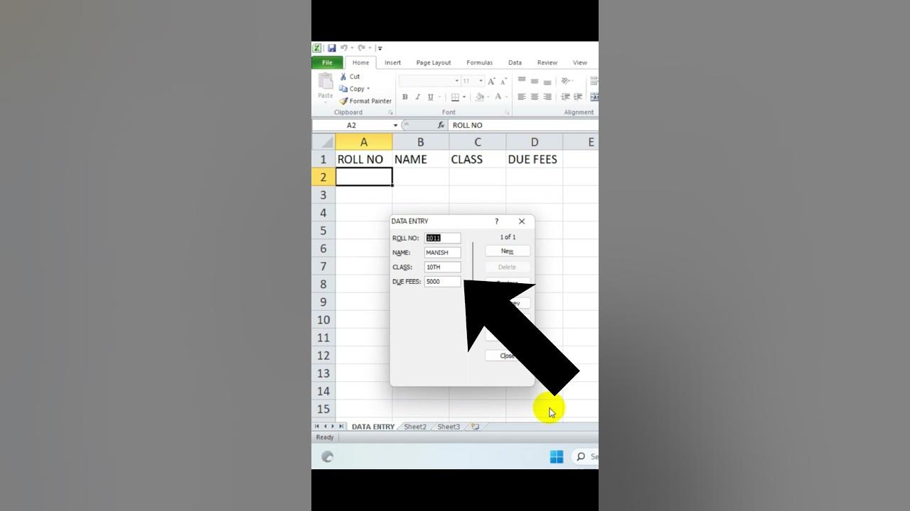 data entry | data entry work in excel | Data Entry using Form in Excel ...