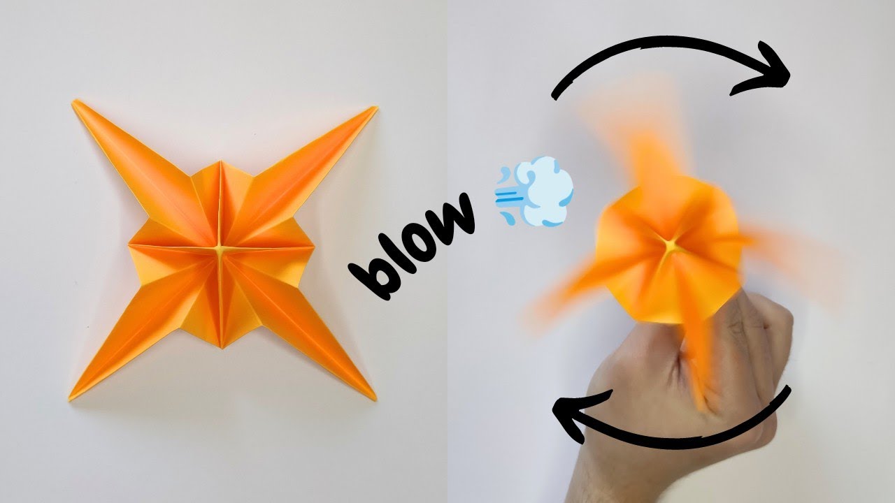 Origami SPINNING STAR | How to make a paper spinner - YouTube