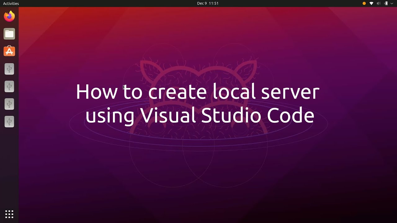 How to create local server using Visual Studio Code - YouTube