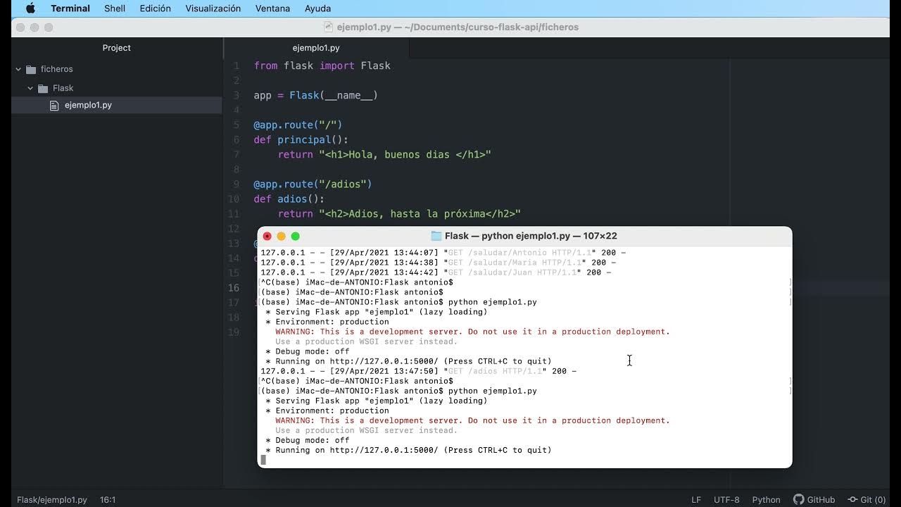 Flask. Crear rutas web dinámicas en Flask - YouTube