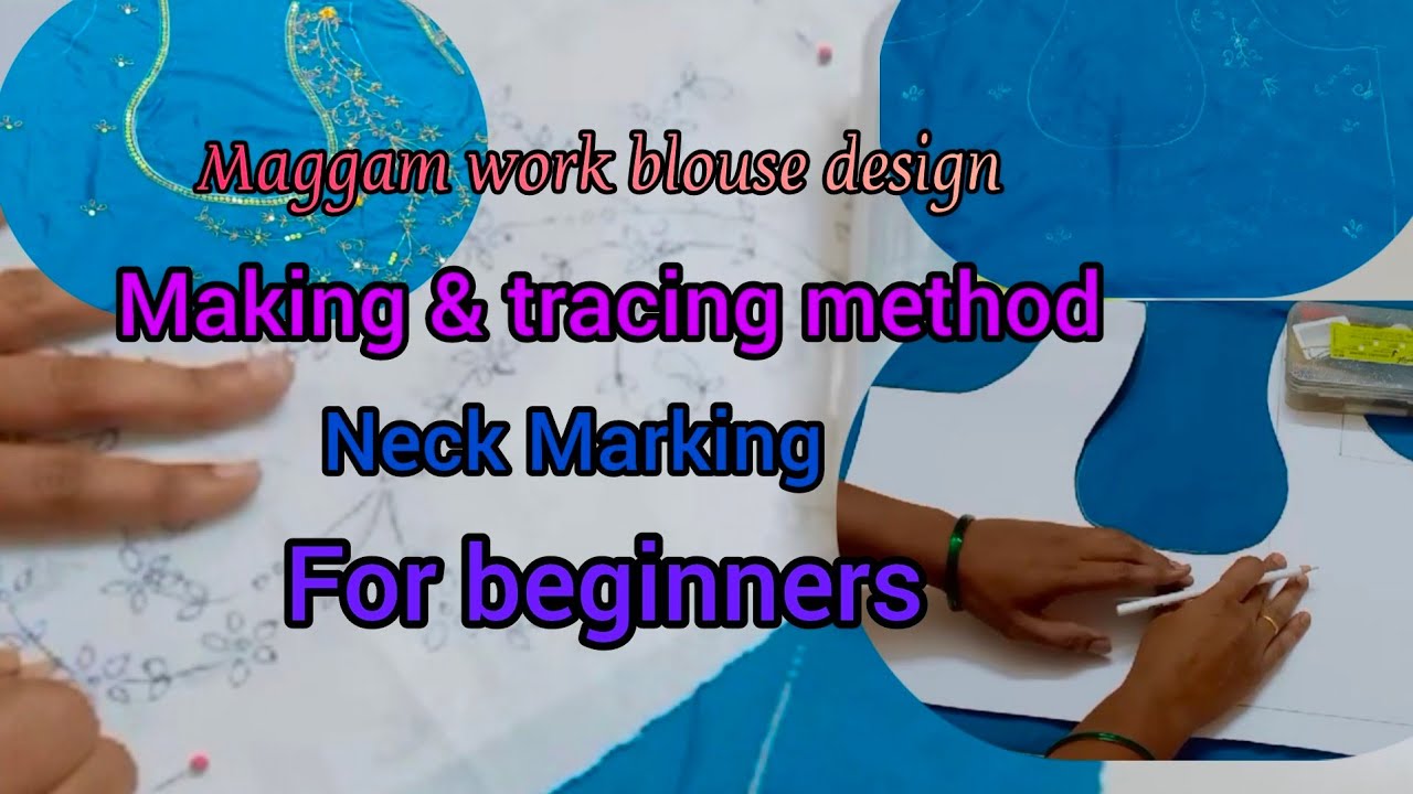 Maggam Work Tracing Design Marking Tracing Paper Blouse Neck Design