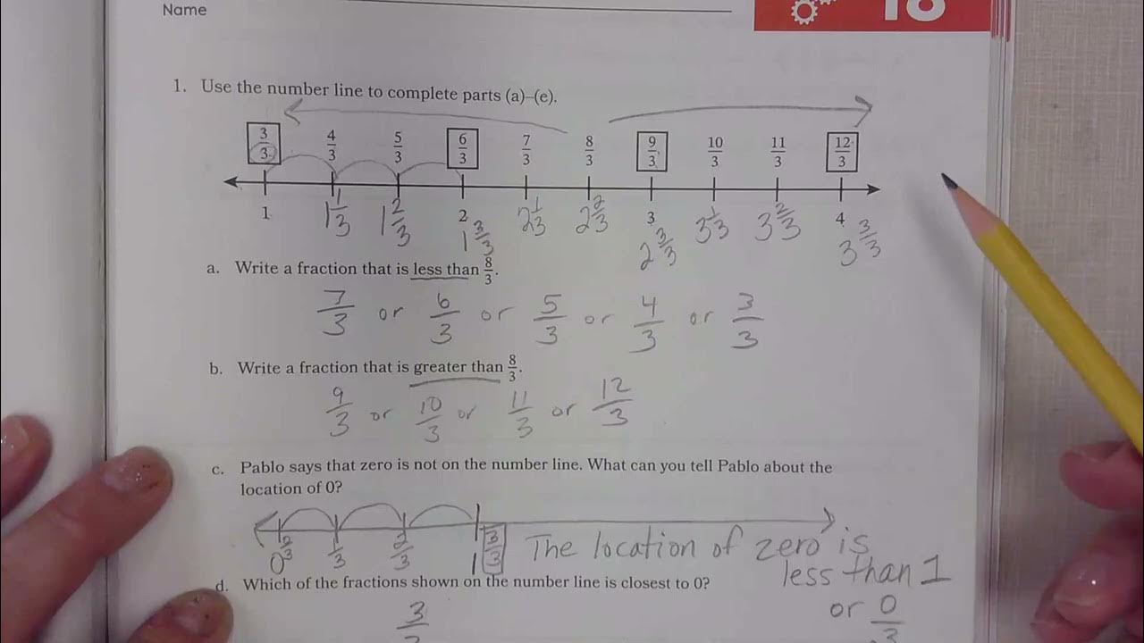 Eureka math lesson fractions pages 187 199 200 and 201 - YouTube
