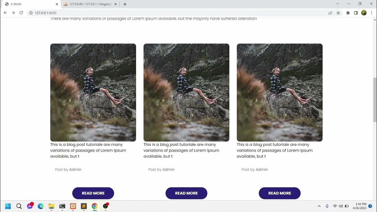 Show Post Data From Database in Laravel | Laravel Blog Project Tutorial for Beginners - YouTube