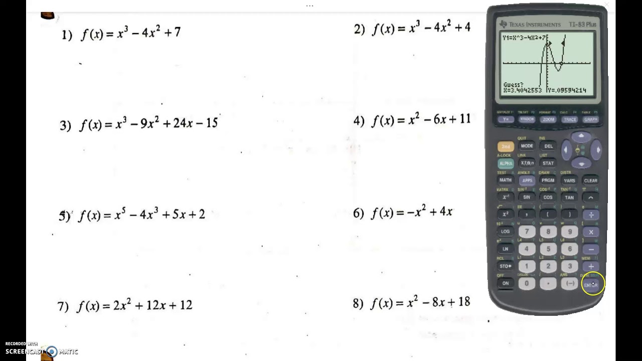 Finding Relative Min Max With Calculator YouTube Finding Relative Min Max With Calculator YouTube