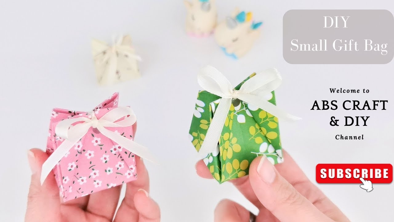 DIY Simple & Easy Origami Gift Bag for Small Present | Origami Paper ...