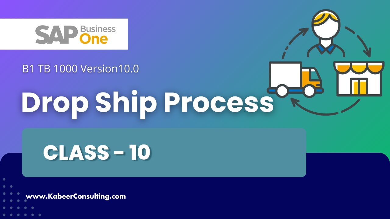 Class 10 - Drop Ship Process - SAP Business one B1 TB 1000 Version10 0 ...