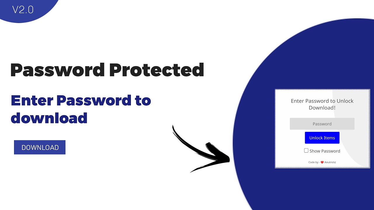 [Updated] Password Protected download button V2.0 - Using Pure Js ...