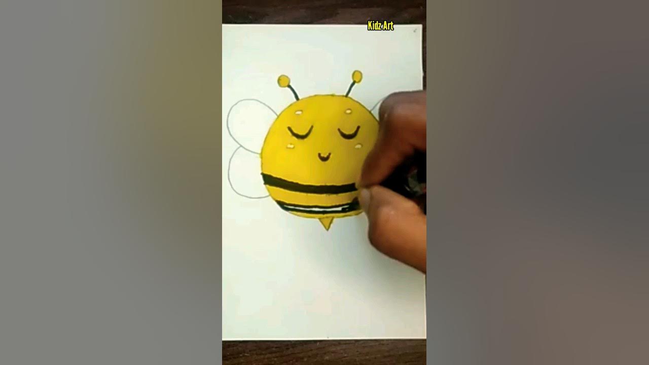 How to Draw a Honey Bee Easy | Honey Bee Drawing for kids | Art #Shorts ...