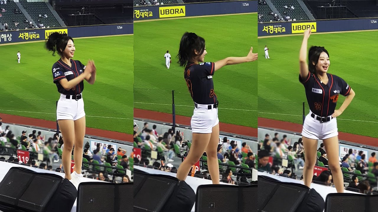열정적으로 응원하는 치어리더 | 한화이글스 | 치어리더 우수한 | 치어리더 | baseball | KBO ...