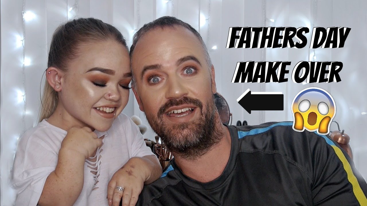 DOING MY DADS MAKEUP OMG!!!! | FATHERS DAY MAKEOVER | MakeupJunkieG ...
