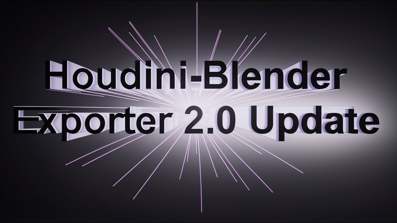 Houdini Blender Exporter 20 Update Youtube