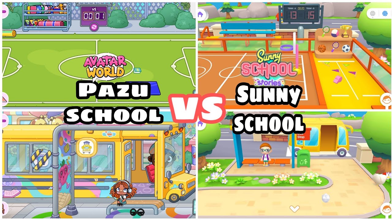 PAZU VS SUNNY SCHOOL #pazu #avatarworld #games #tocaboca - YouTube