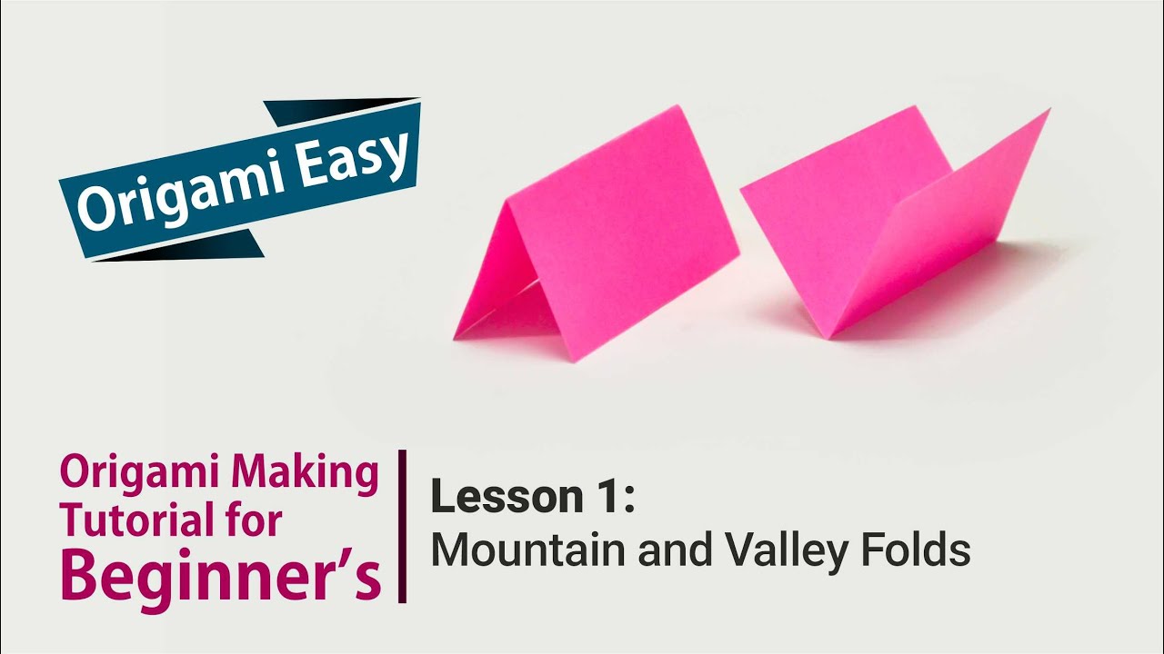 Origami Basics - Lesson 1: Folding mountains and valleys - YouTube